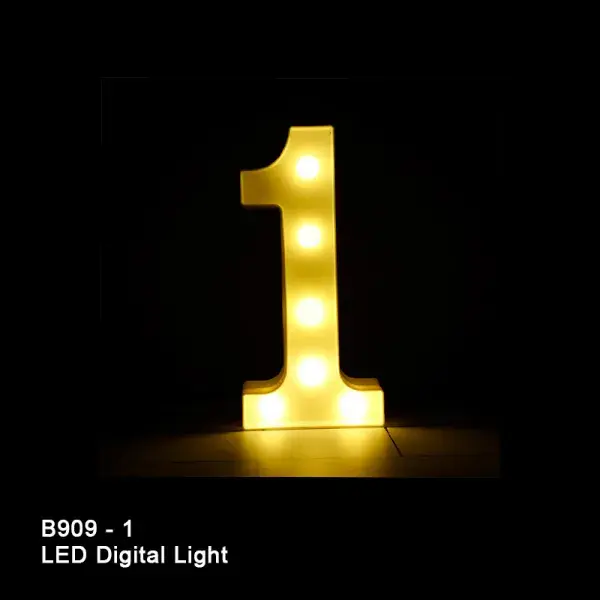 Gold Led Light-Up Number 8 inch - Party On!