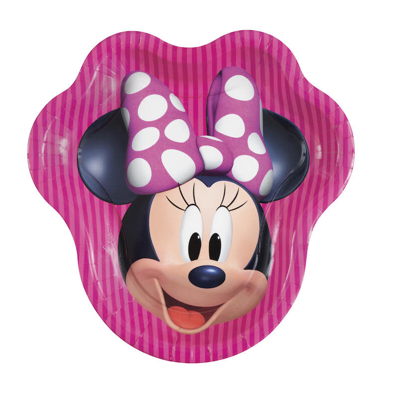 Minnie Mouse Shaped Paper Dinner Plates, 8ct - Party On!