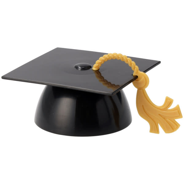 Black Grad Cap With Tassel Lay on-4 Count - Party On!