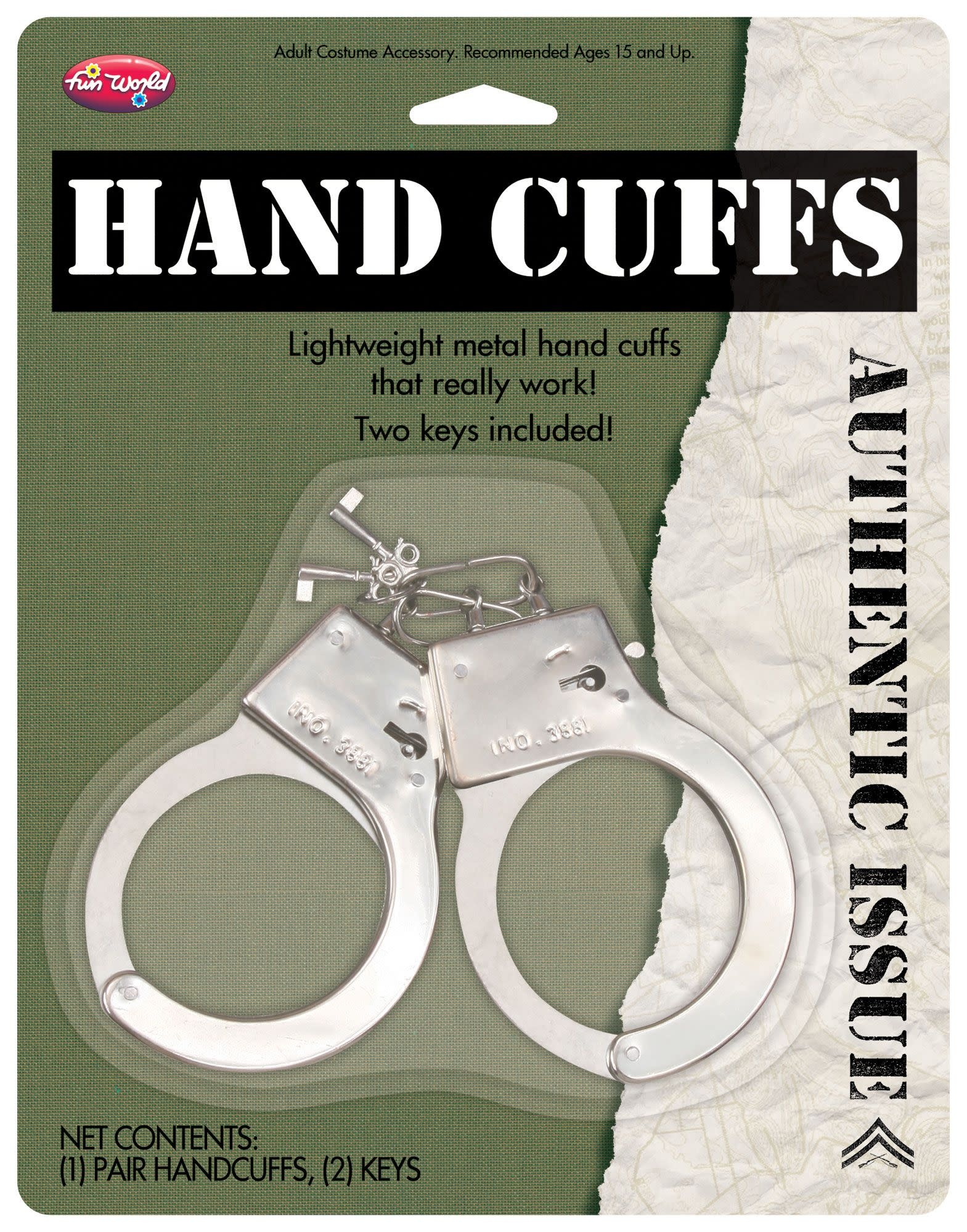 Metal Handcuffs with Keys - Party On!
