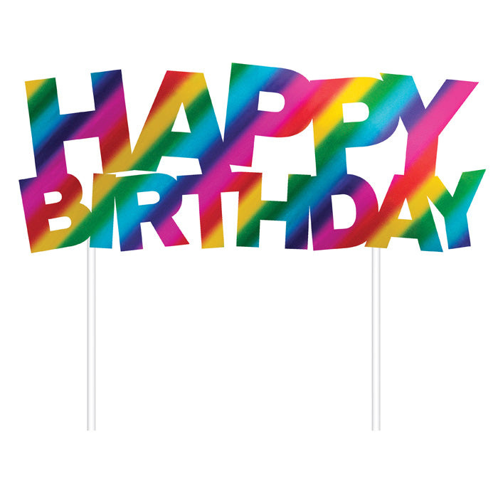 CAKE TOPPER RAINBOW FOIL | Party On USA - Party On!