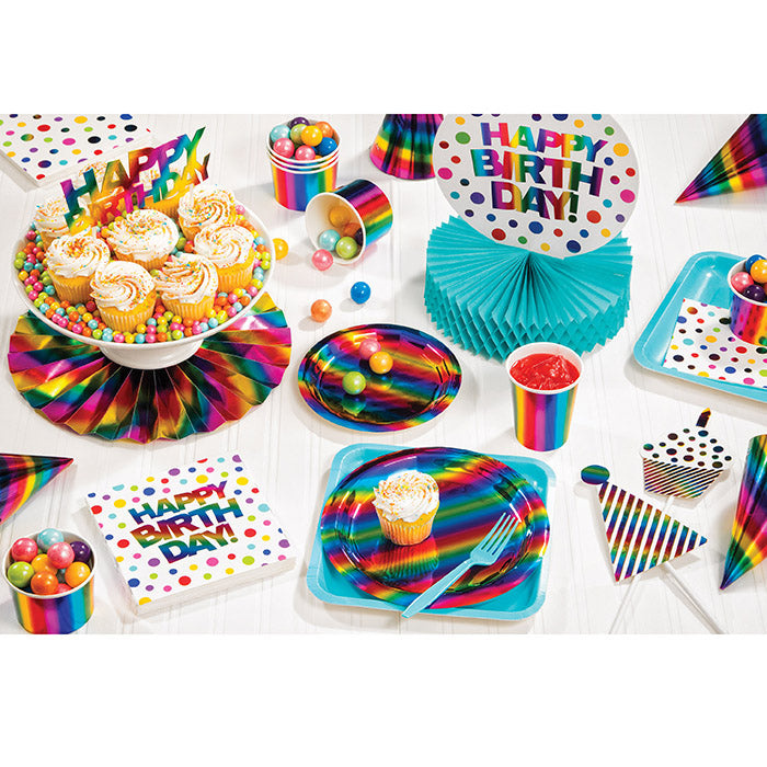 CAKE TOPPER RAINBOW FOIL | Party On USA - Party On!