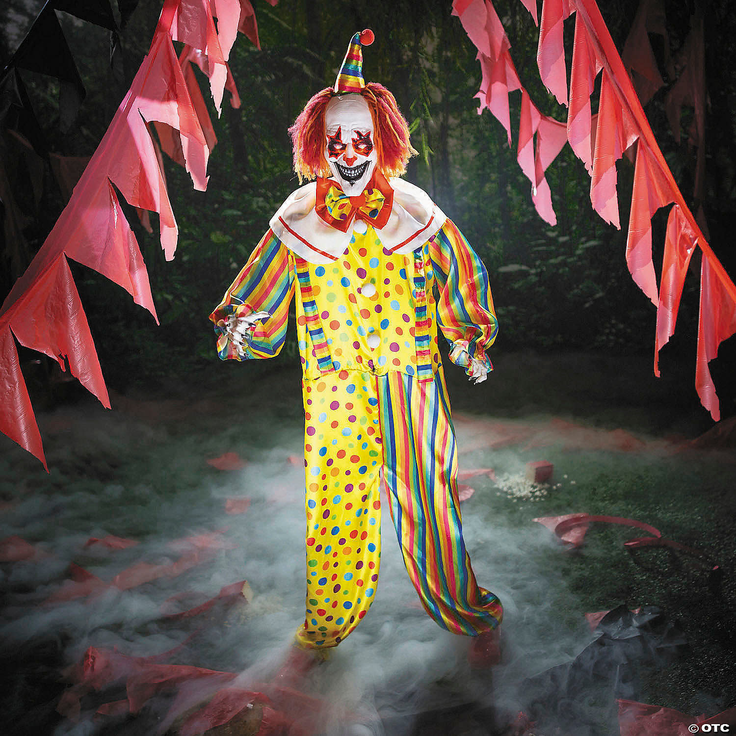 6 Ft. Animated Standing Light-Up Multicolor Clown - Party On!