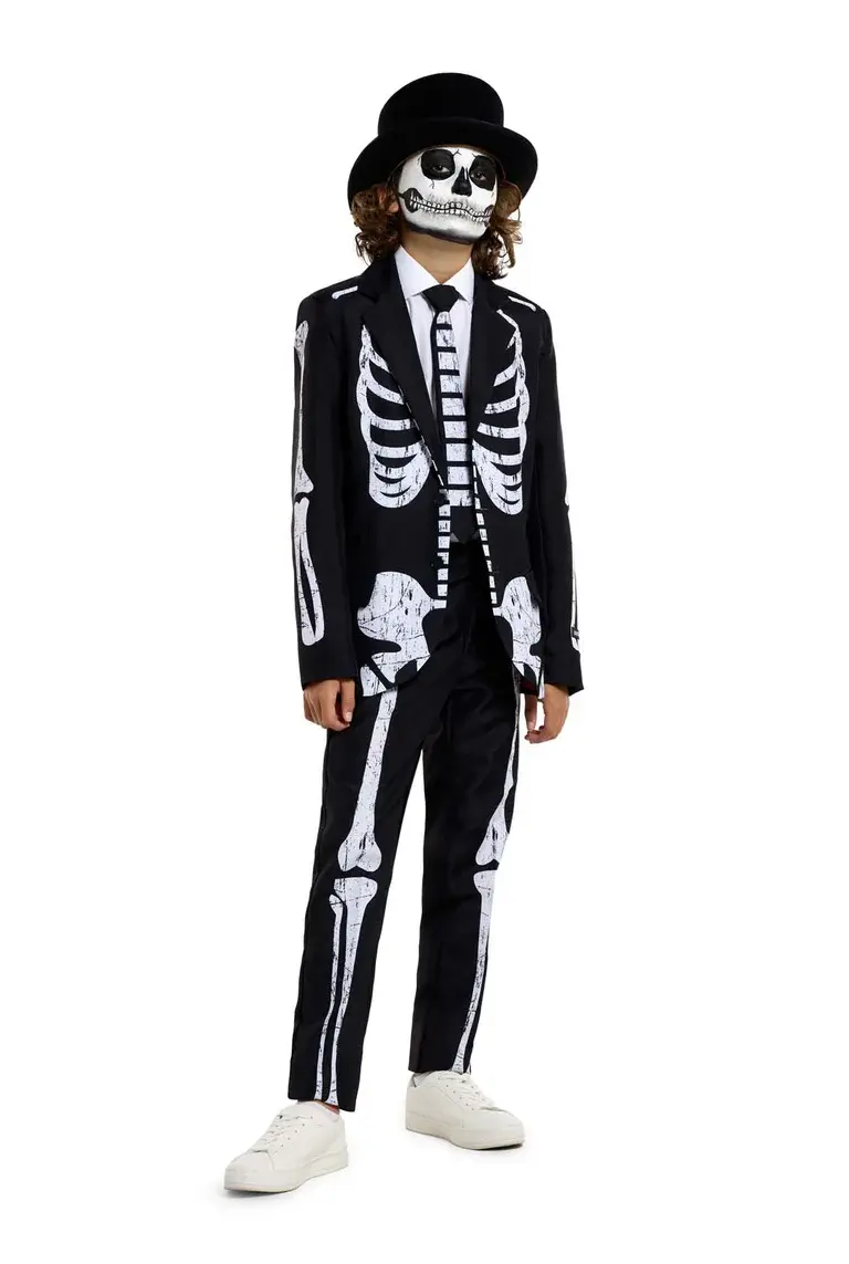 Skeleton Grunge Black - Boys Suit - Party On!