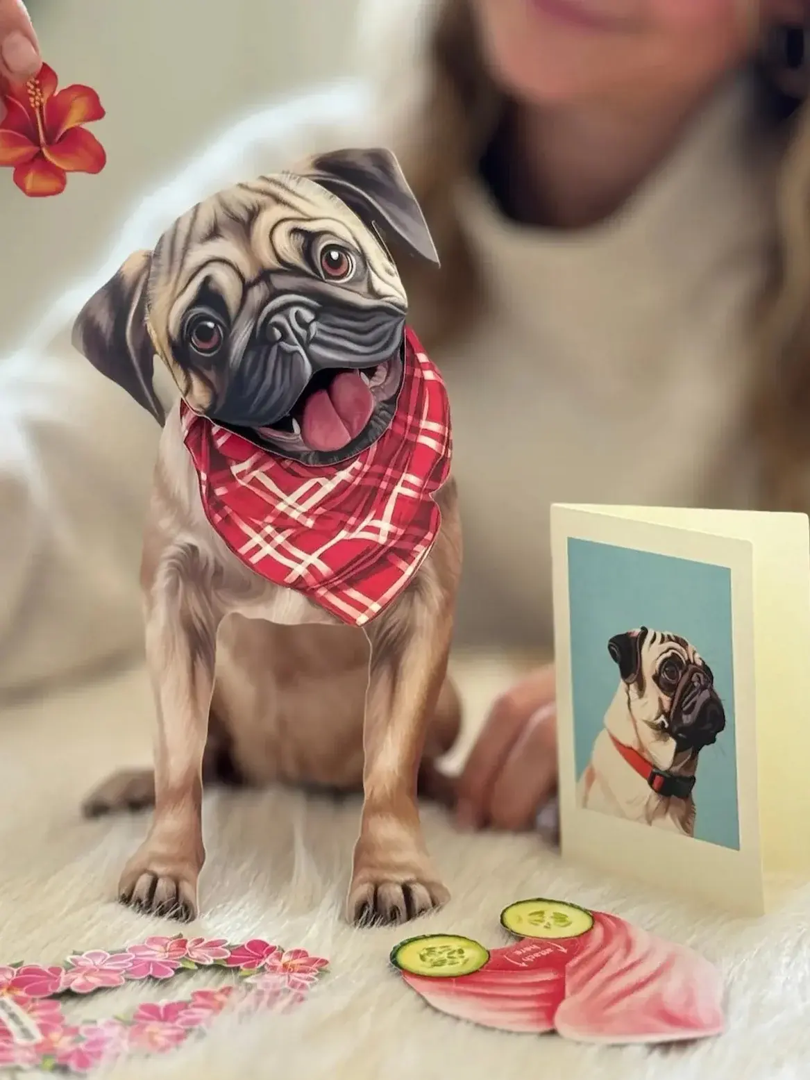 Pug Pop-Up Card - Party On!