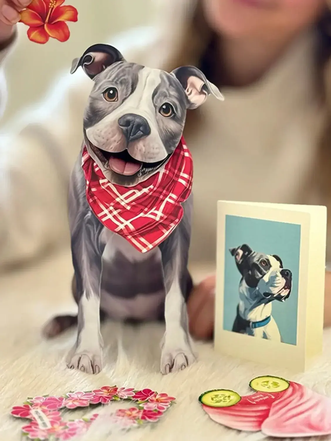 Pit Bull Pop-Up Card - Party On!