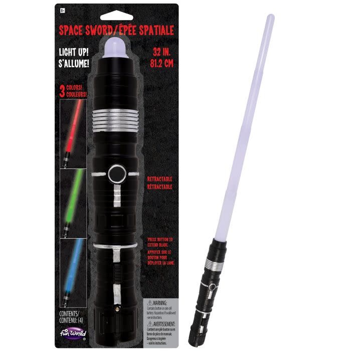 32" Light-Up and Retract Space Sword - Party On!