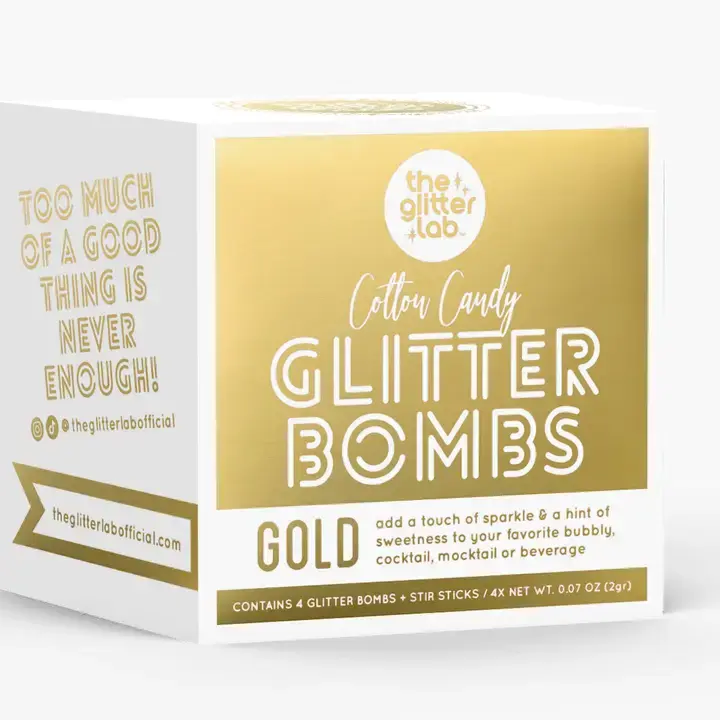 Gold Drink Glitter Bombs For Cocktails, Mocktails & Bubbly - Party On!