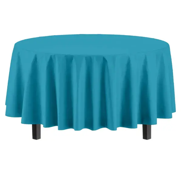 84in Round Turquoise Table Cover | Party On USA - Party On!