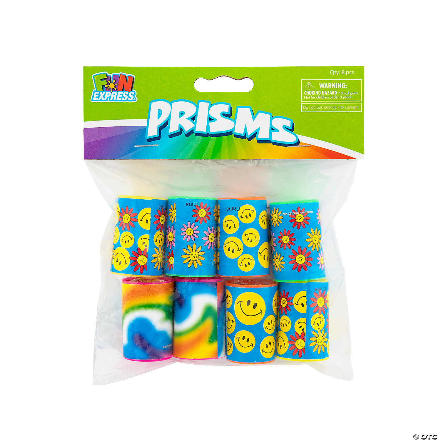 Plastic Mini Prisms - 8 Count - Party On!