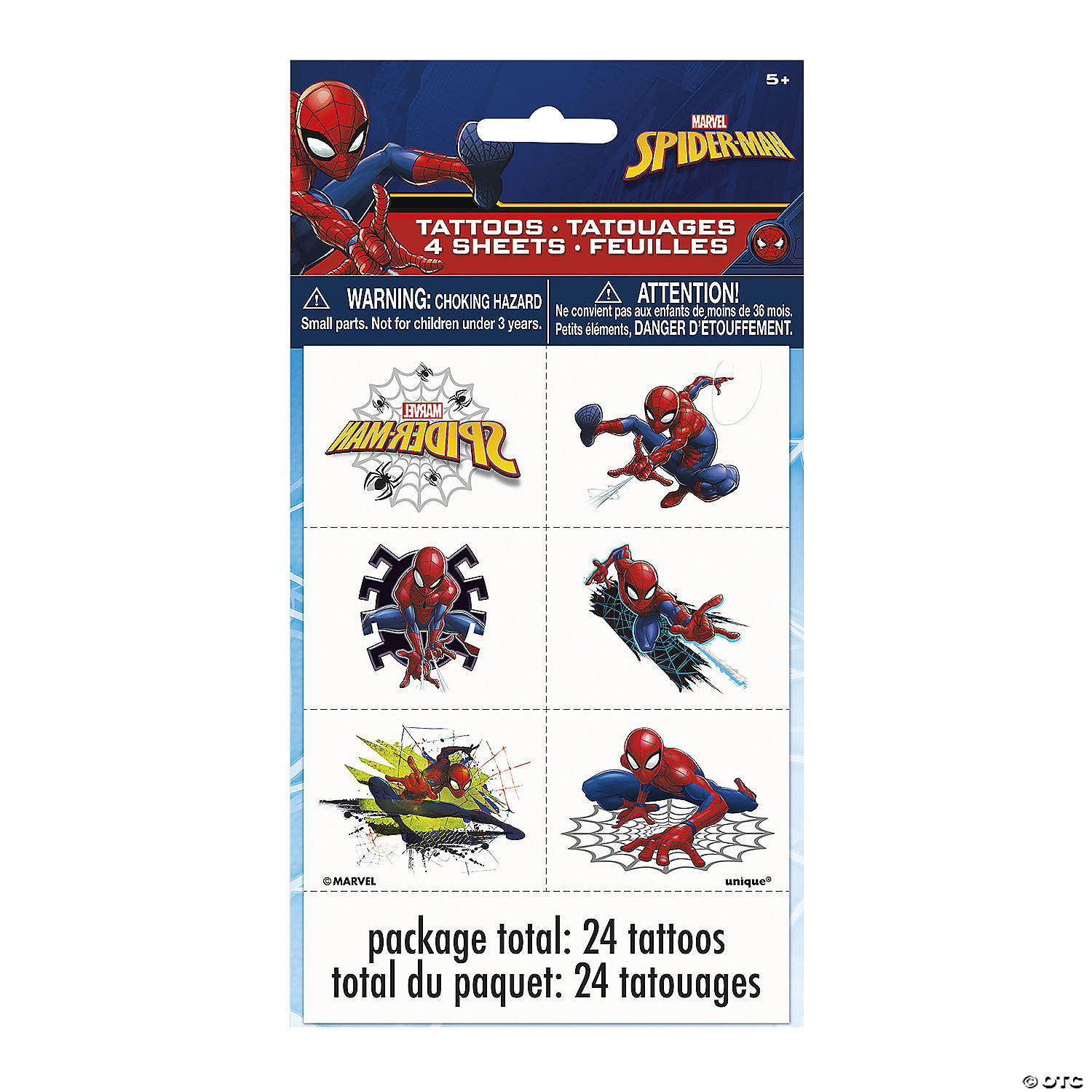 24CT TATTOOS SPIDER-MAN | Party On USA - Party On!