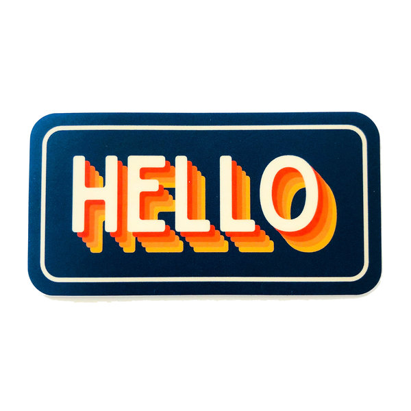 Sticker - Hello - PLENTY Mercantile & Venue