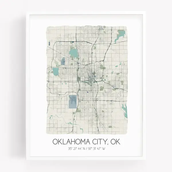 Print|Oklahoma City Map - PLENTY Mercantile & Venue Print|Oklahoma City Map - PLENTY Mercantile & Venue