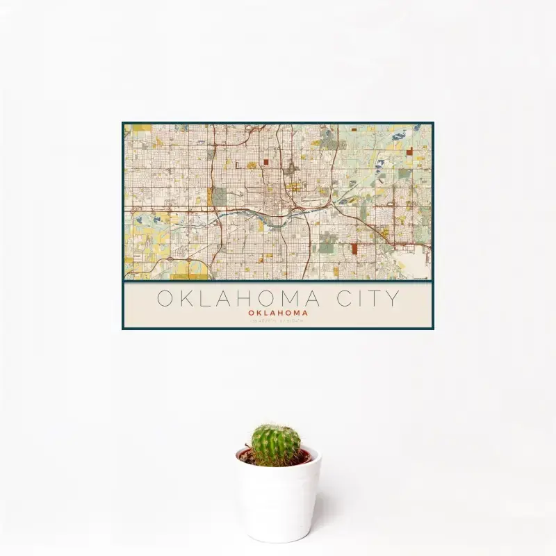 Map Print | 12x18 Woodblock | Oklahoma City - PLENTY Mercantile & Event ... Map Print | 12x18 Woodblock | Oklahoma City - PLENTY Mercantile & Event ...