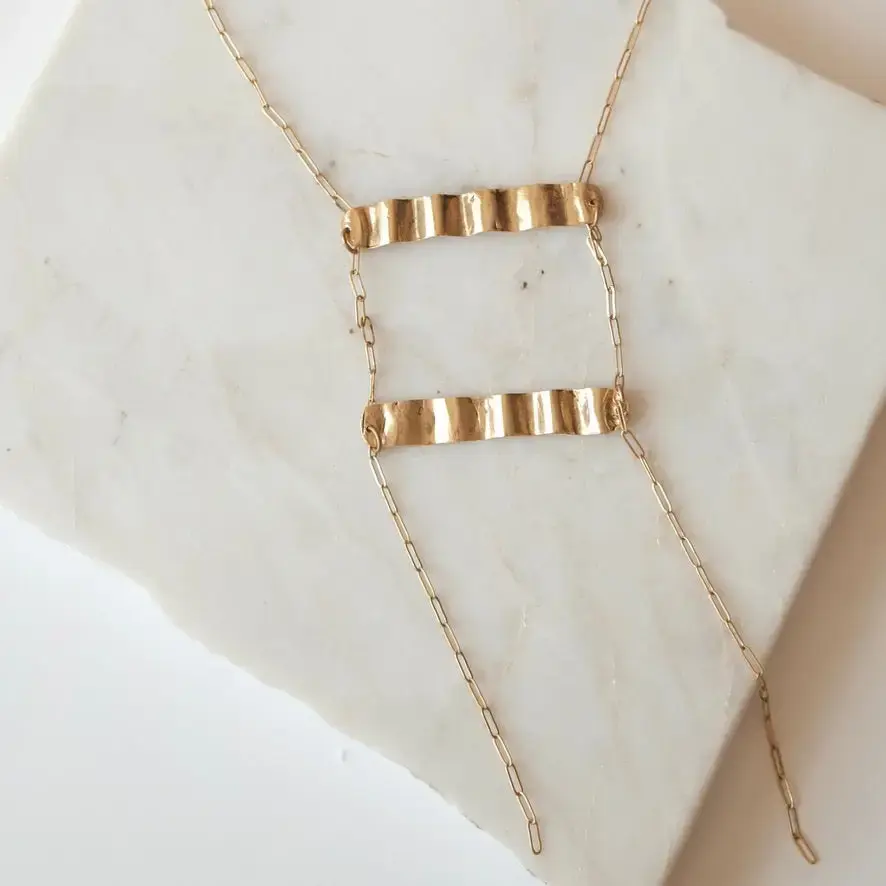 Necklace | Wave Ladder | Gold Plated - PLENTY Mercantile & Event Venue