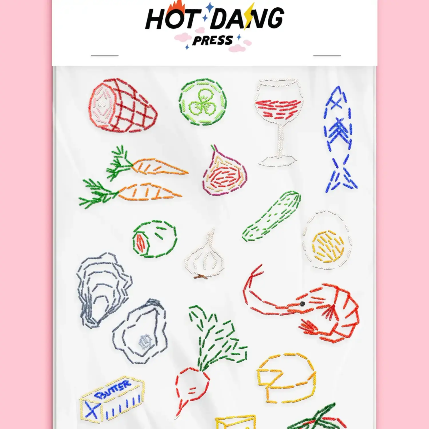 Embroidery Sheet Set | Iron-On | Food - PLENTY Mercantile & Event Venue