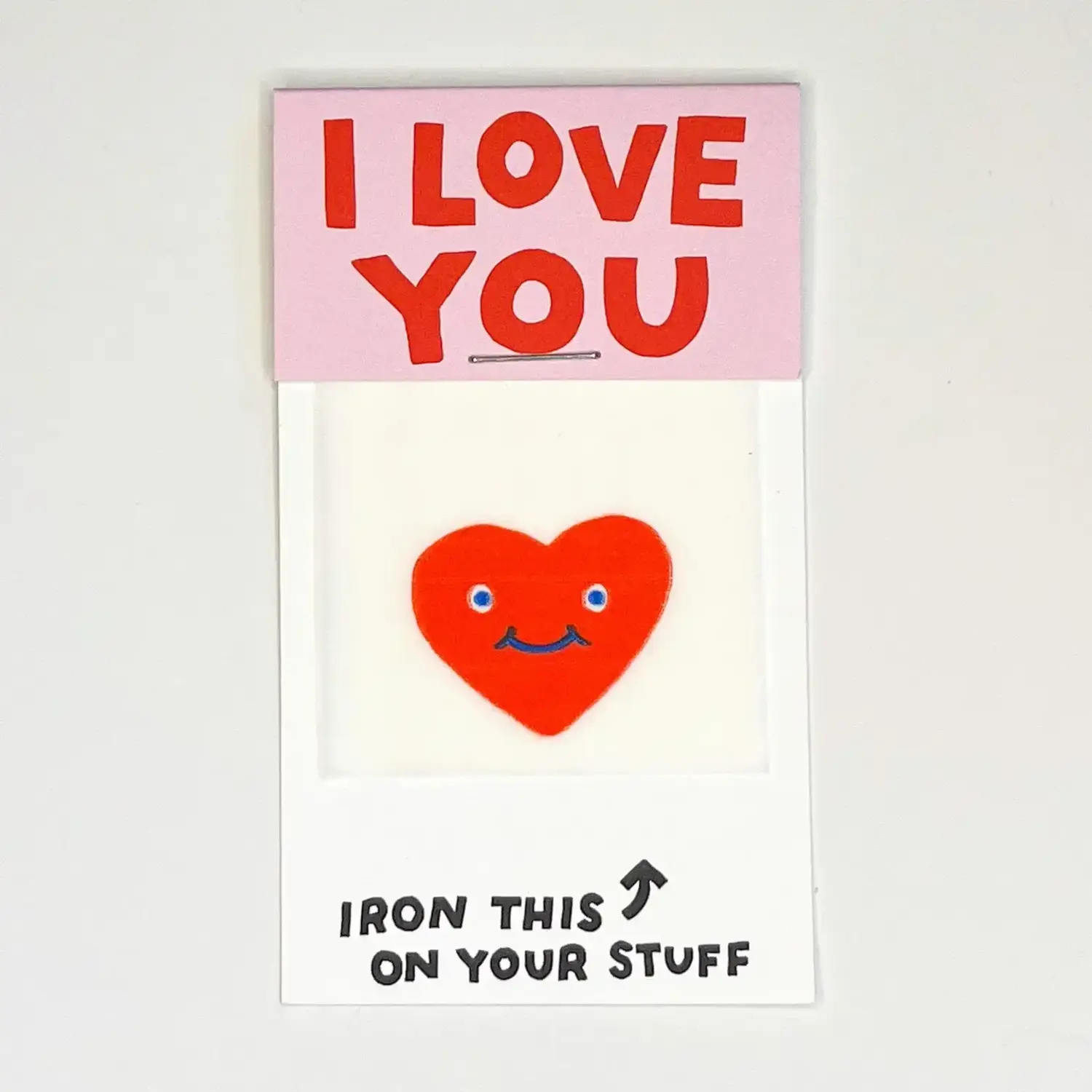 Card | Iron-On | I Love You / Heart Face - PLENTY Mercantile & Event Venue