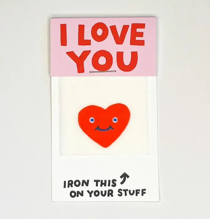 Card | Iron-On | I Love You / Heart Face - PLENTY Mercantile & Event Venue