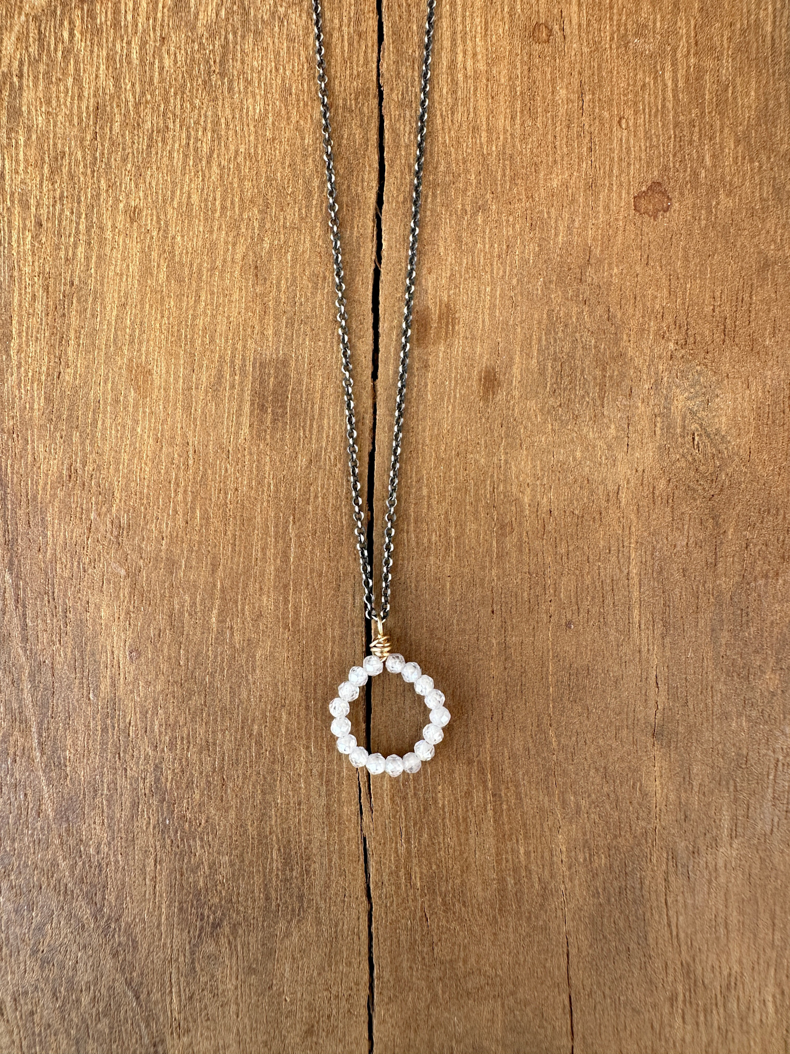 Elizabeth Nicole Moonstones Around OXSS Chain N206 16" - Island Farm