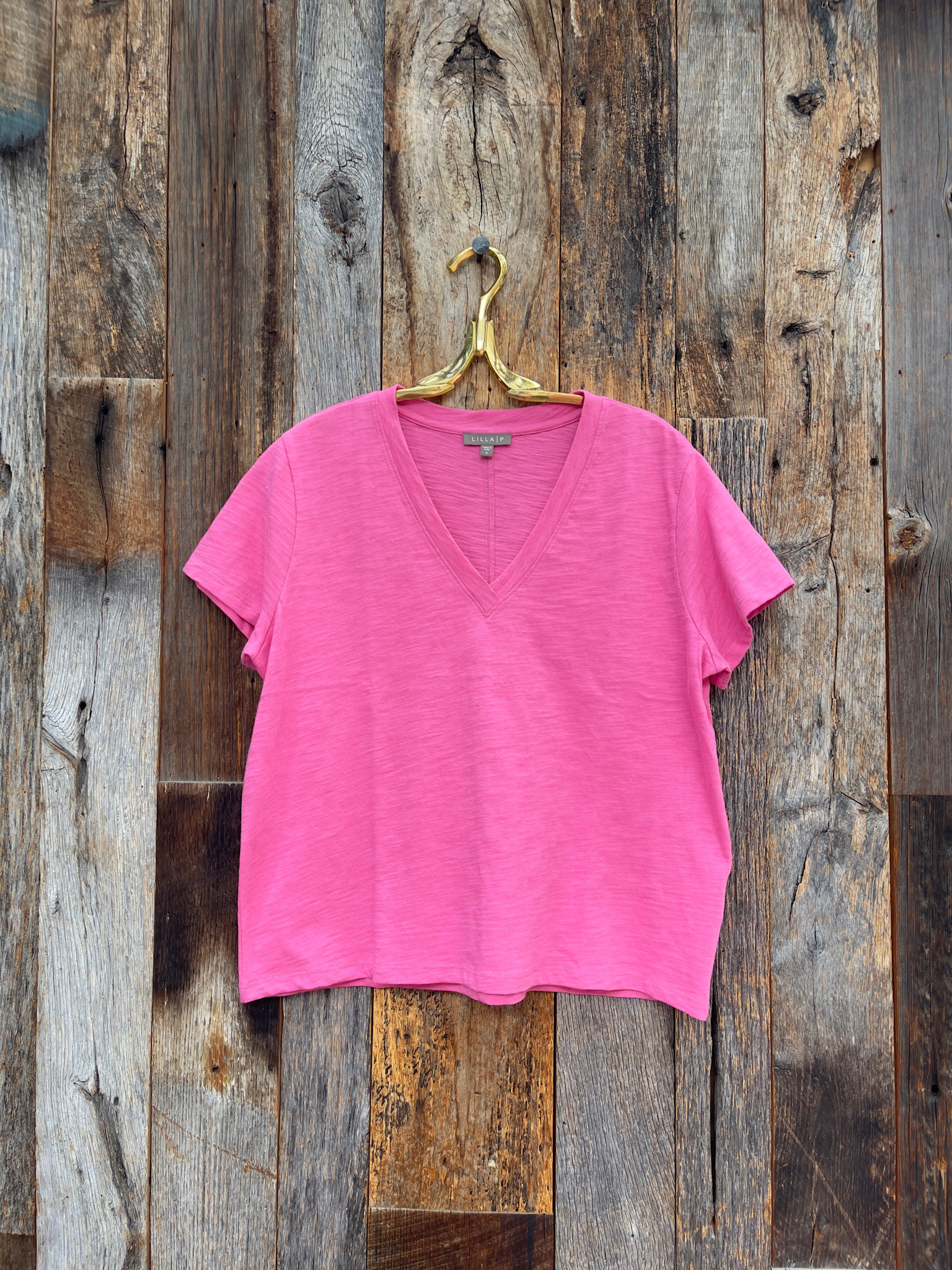 Lilla P Lilla P PA3123 Boyfriend V-Neck Rosebud - Island Farm