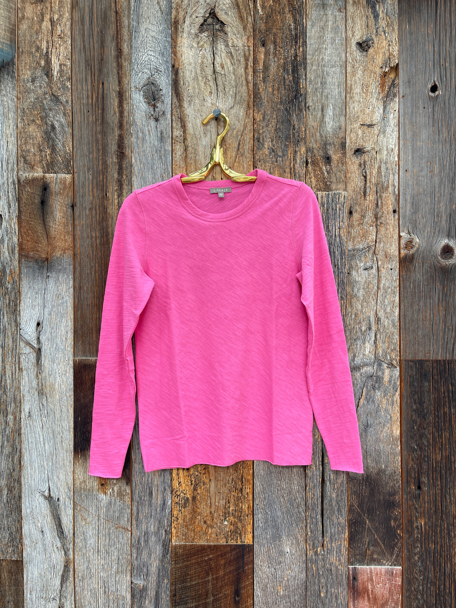 Lilla P Lilla P PA3125 L/S Bias Crewneck Rosebud - Island Farm
