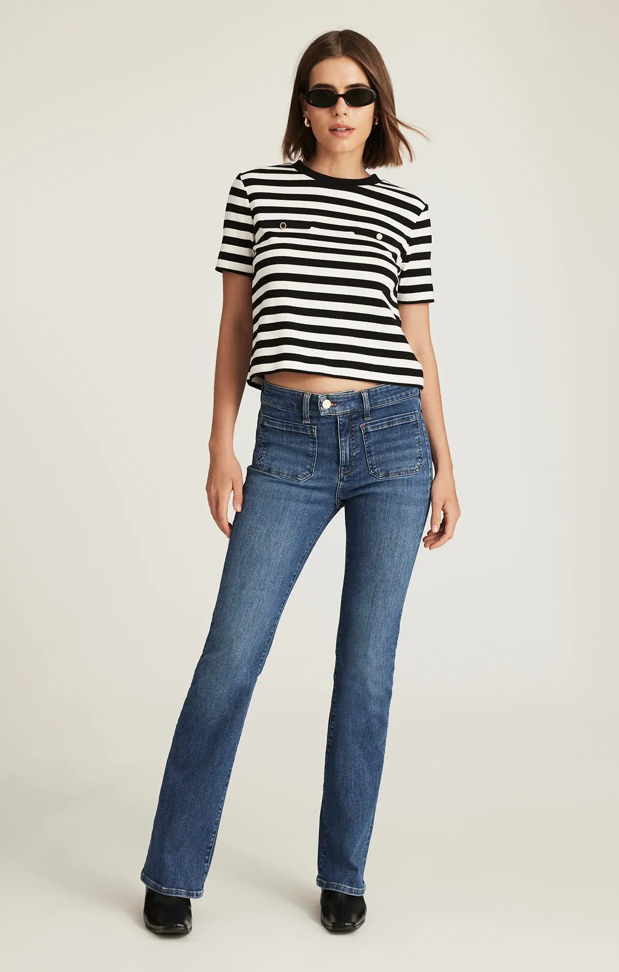 Mavi Vicky Marine Bootcut Jeans Mid Brushed Gold Premium - Island Farm