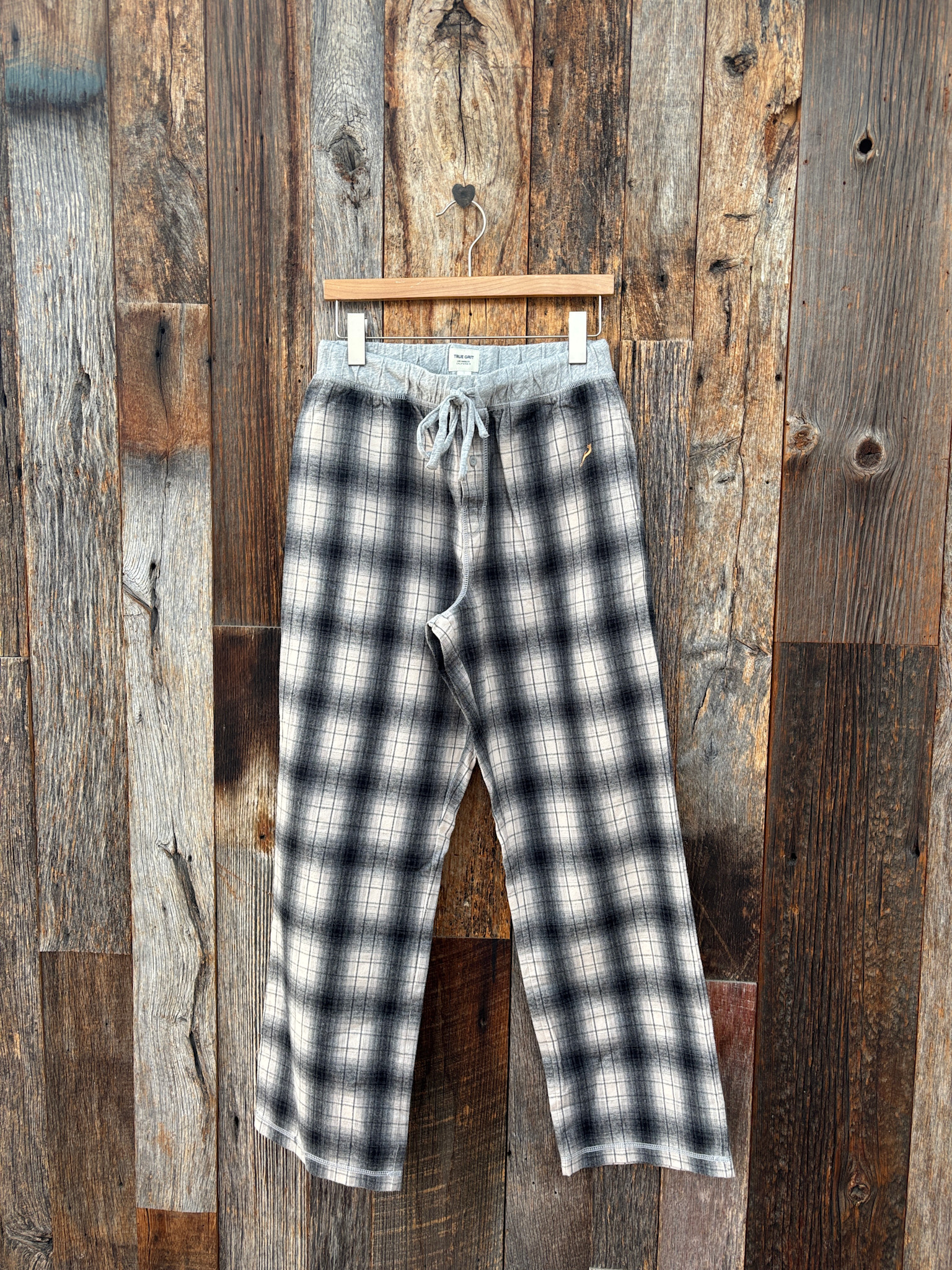 True Grit True Grit Summit Checks Flannel Pant Black/Grey - Island Farm