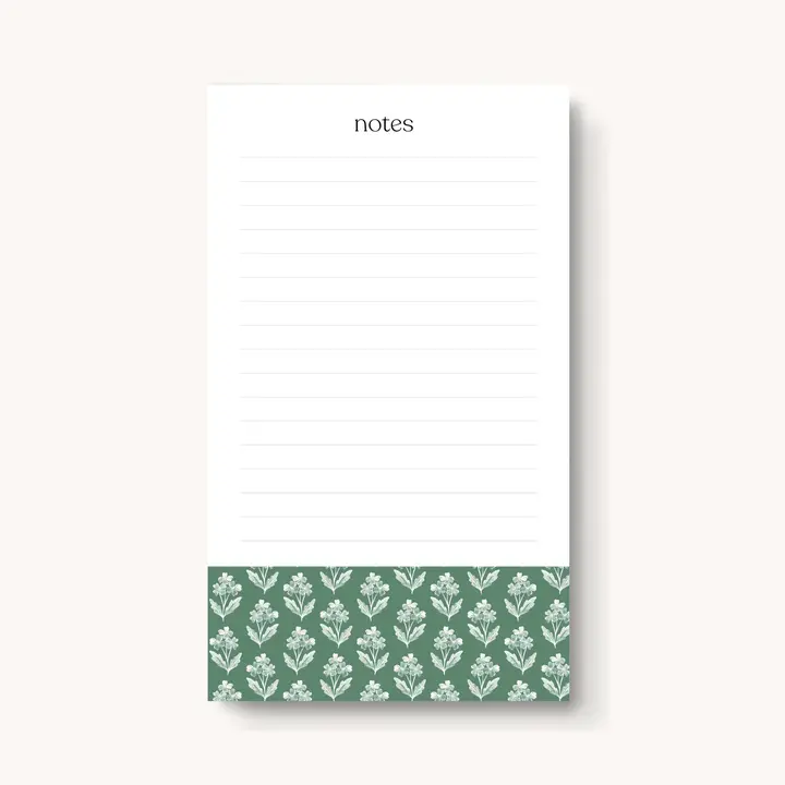 Forget Me Nots Sage Lined Notepad - Wanderlust Boutique & General Store ...