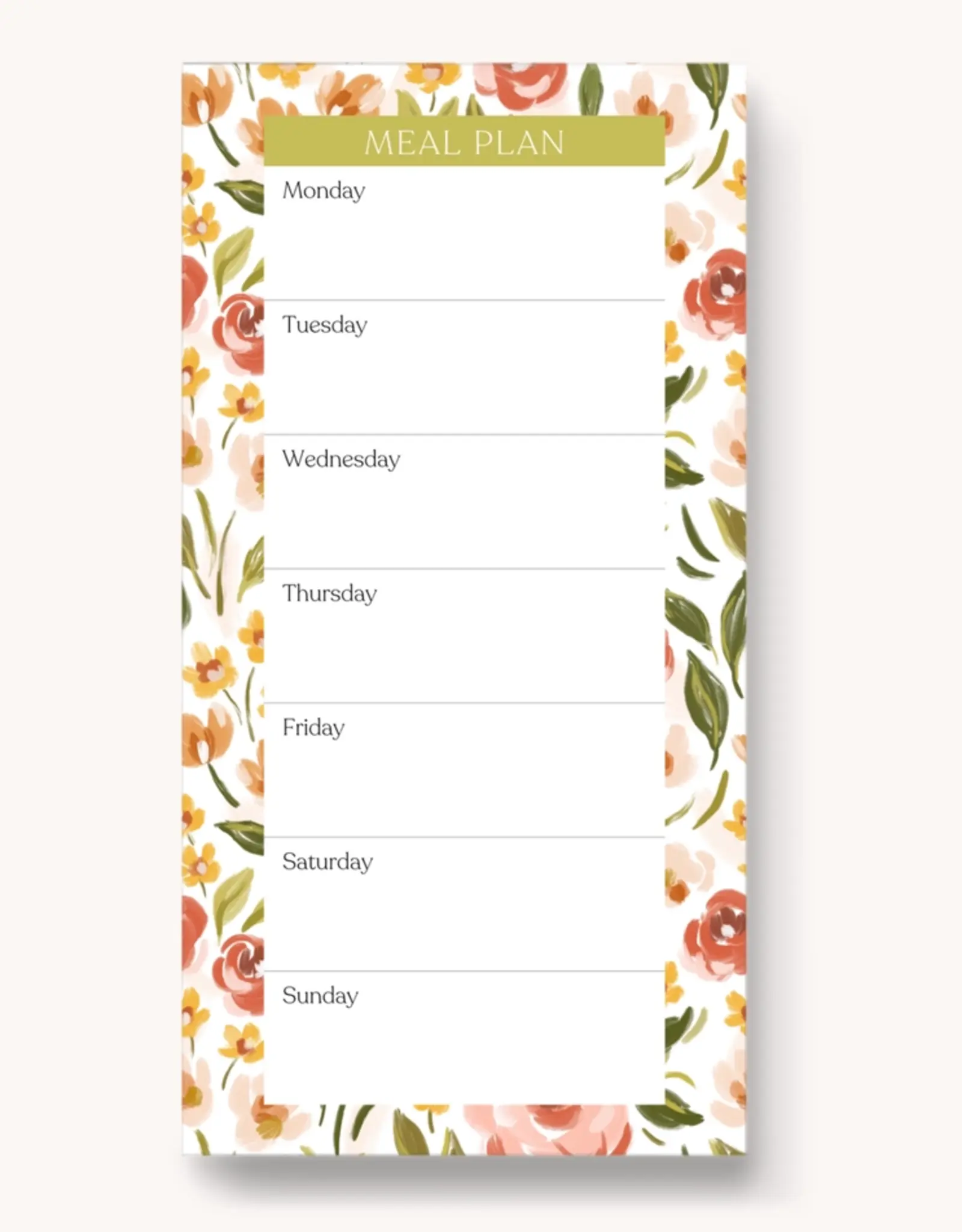 Spring Garden Magnetic Meal Plan Notepad - Wanderlust Boutique ...
