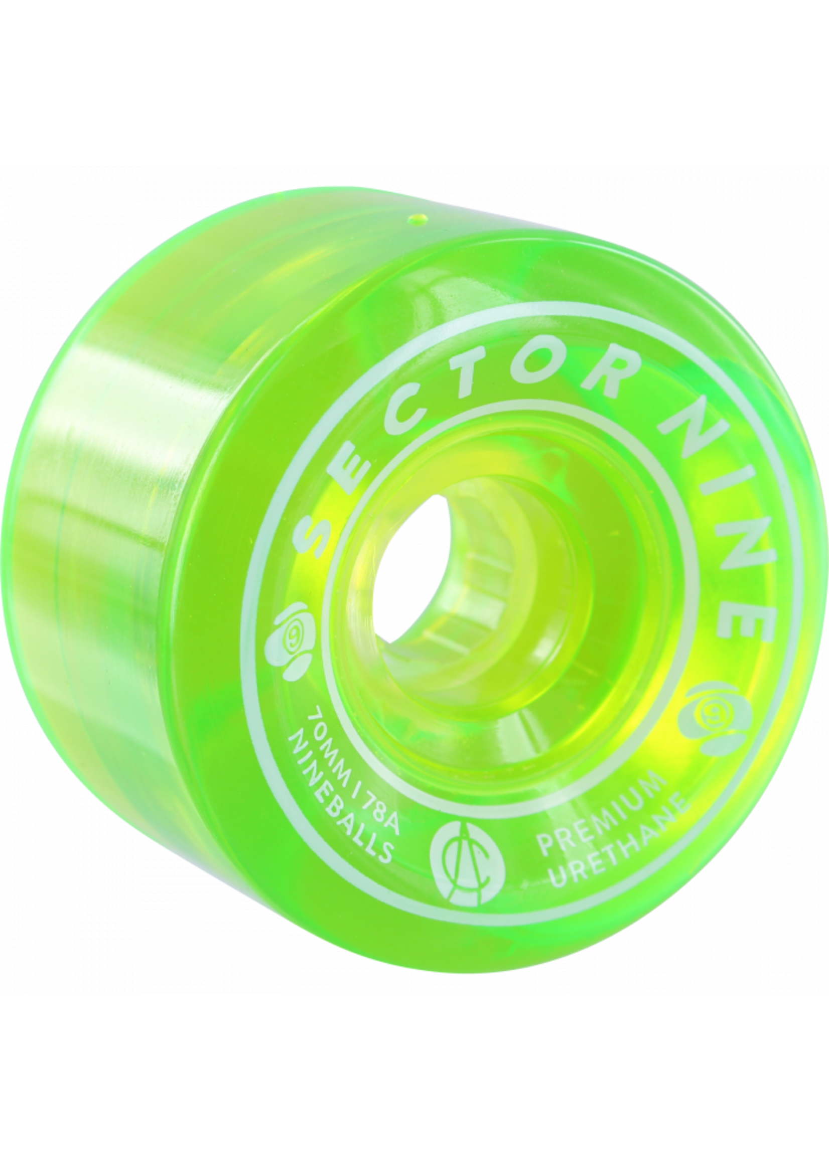 Sector 9 Nineballs 70mm Wheels - 78a | Clear Green - Pathfinder of WV