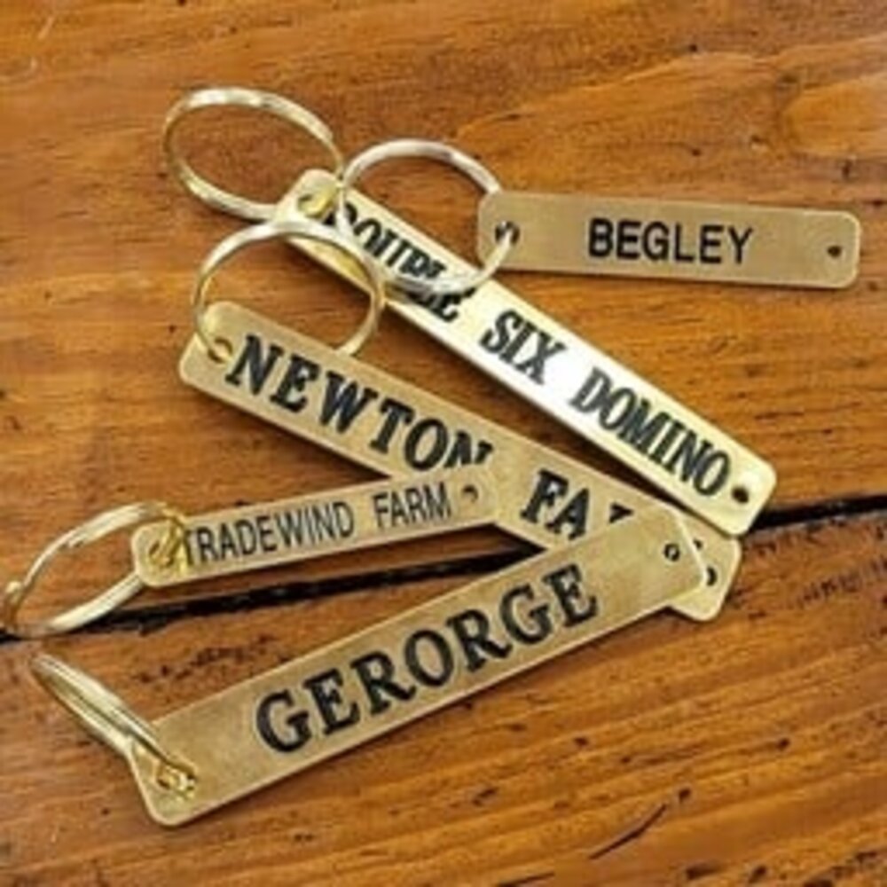 Large brass key chain - Custom Leather Horse Halters & Tack | Quillin ...