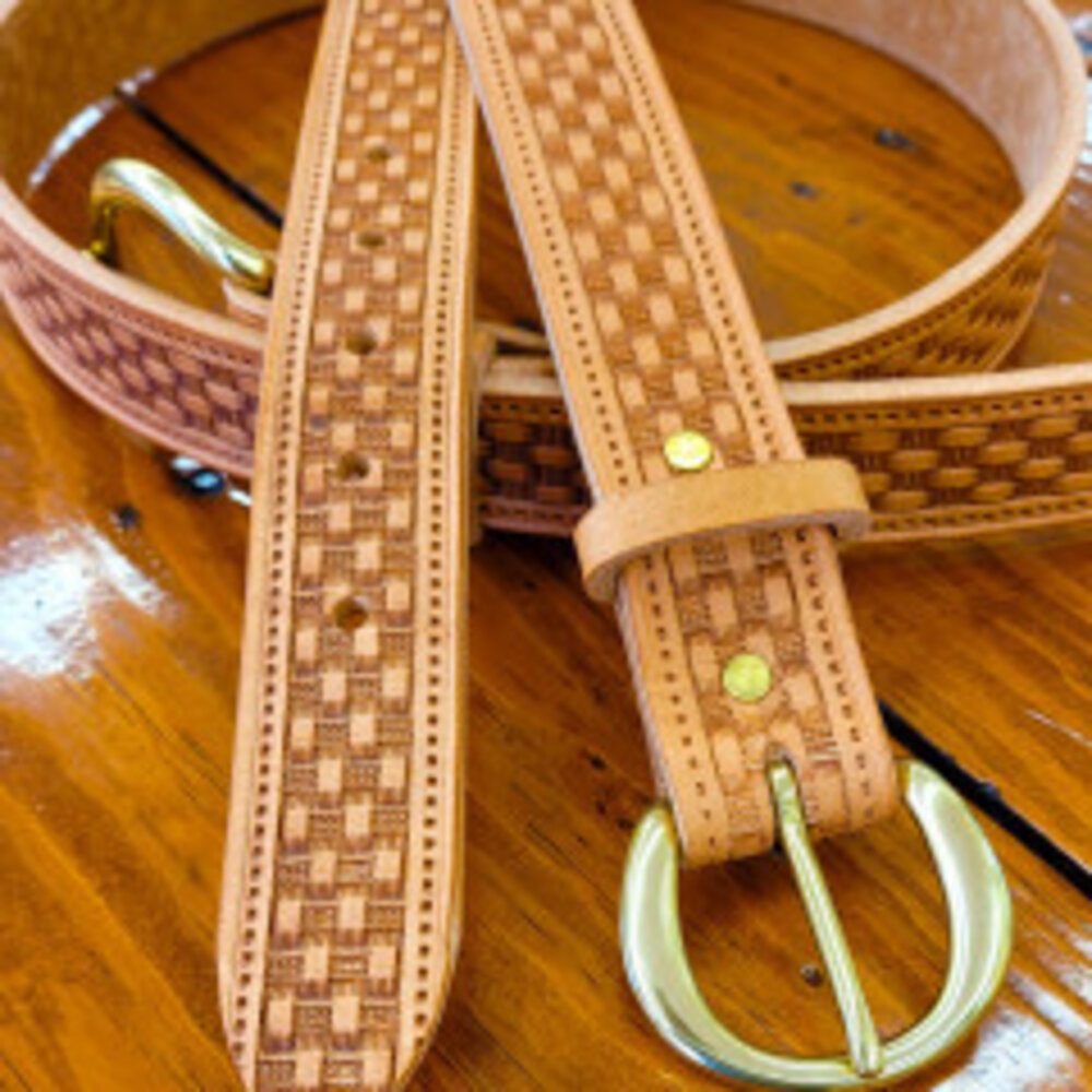 Premium Leather Belts | Kentucky Crafted | Quillin Beasket weave ...