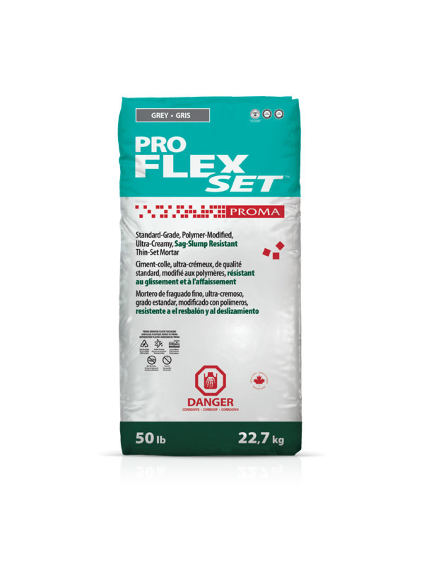 Ciment-colle Pro Flex Set Gris 22.7Kg - Ossöm Salle De Bain Et Cuisine