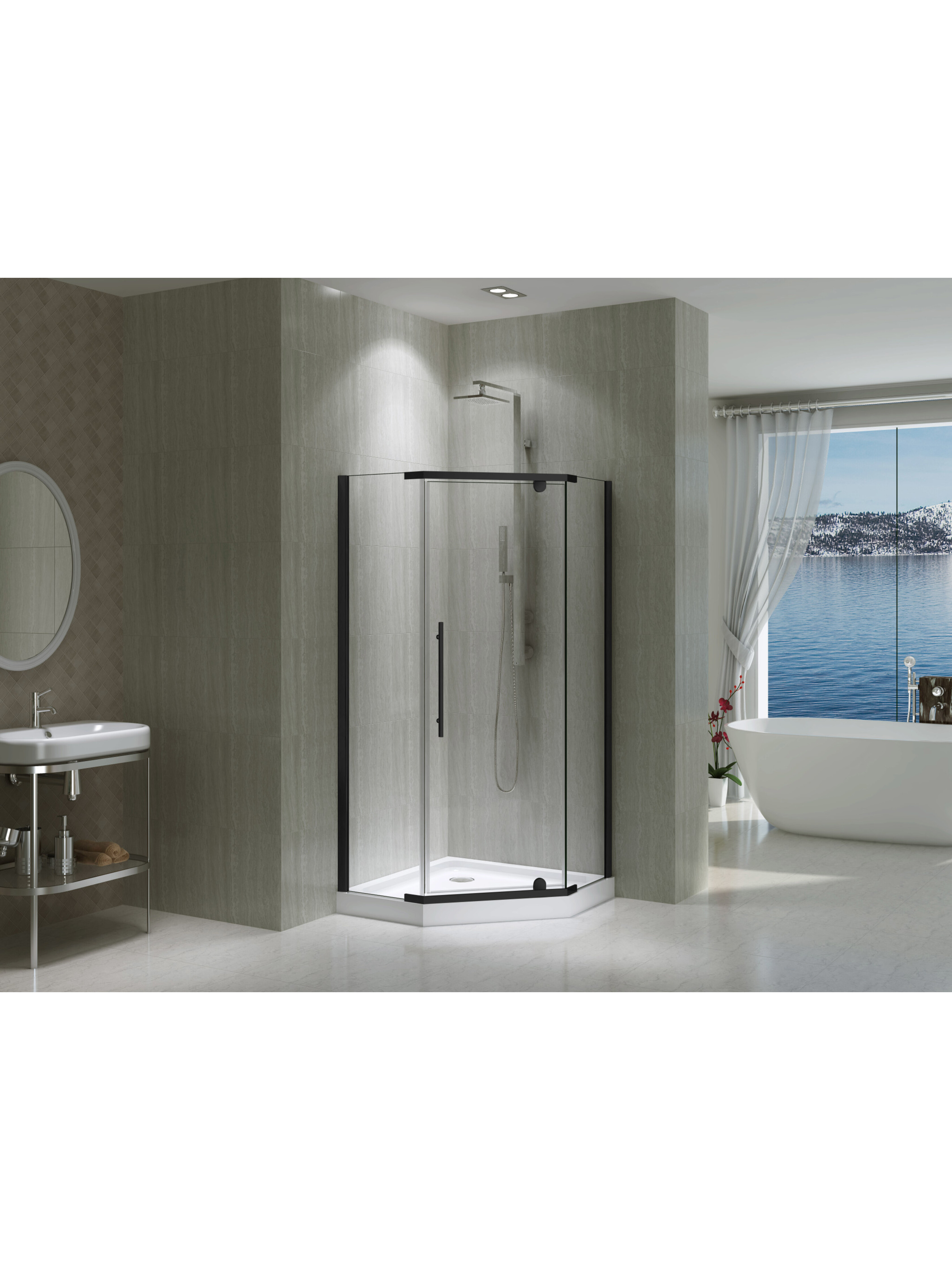 Neo-Angle corner shower kit - Ossöm Ambiance Maison