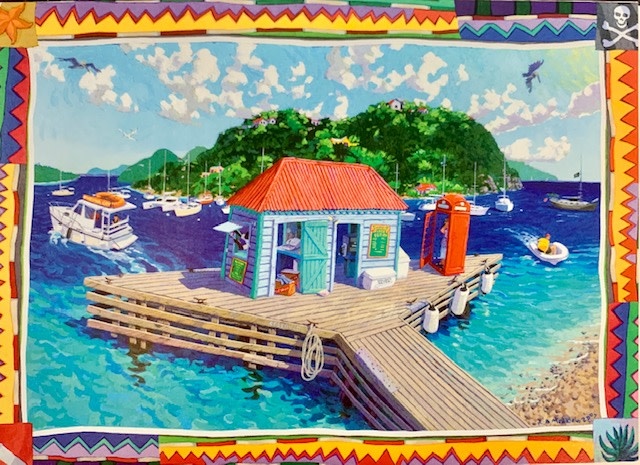 Card - BVI Art Karl Merklein - Marina Cay - Nutmeg and Co.
