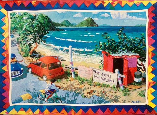 Card - BVI Art Karl Merklein - North Shore Pit Stop - Nutmeg and Co.