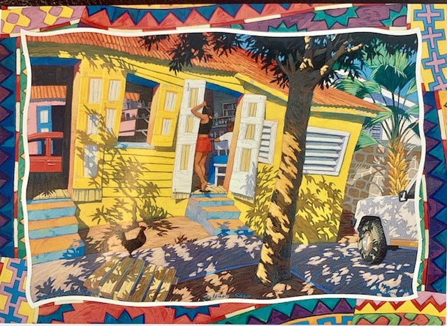 Card - BVI Art Karl Merklein - Yellow Shop - Nutmeg and Co.