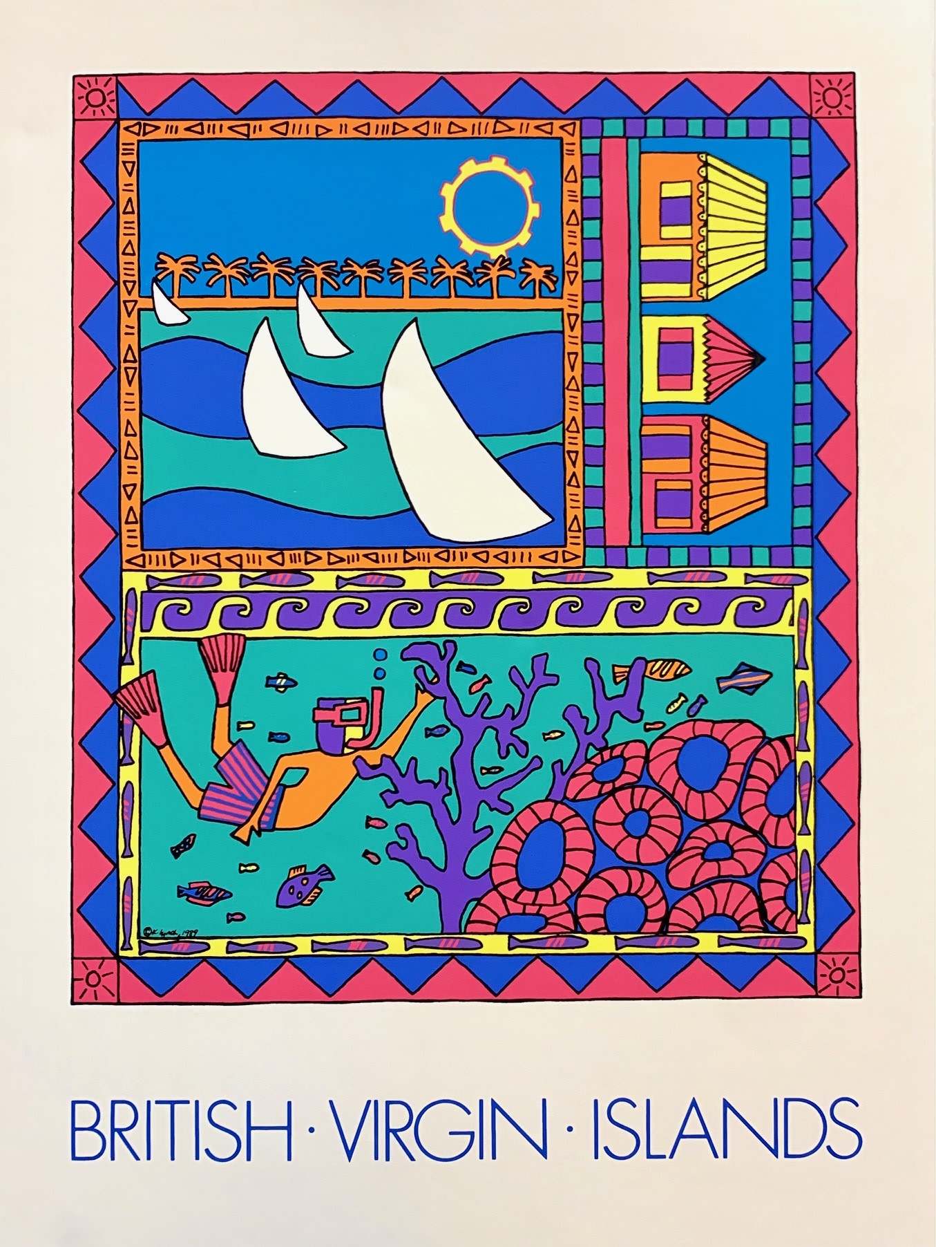 Art Print - BVI Poster - Nutmeg and Co.