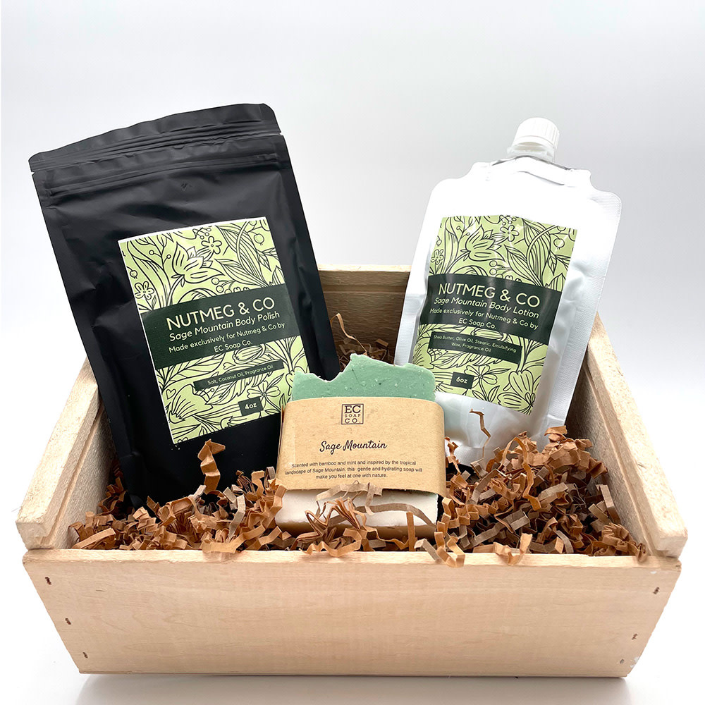 Sage Mountain Bath & Body Gift Box - BVI Made - Nutmeg and Co.