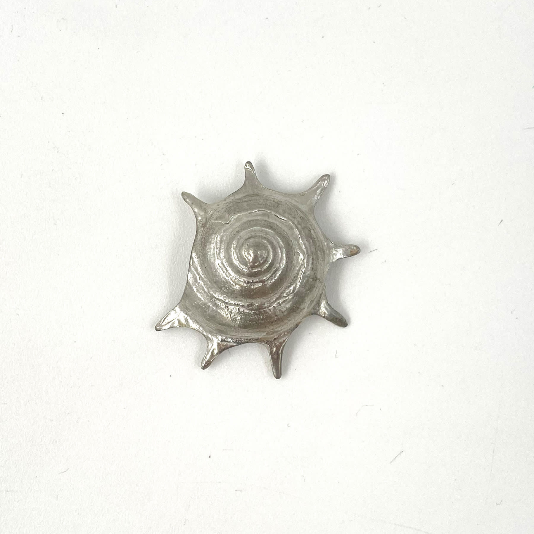 Handmade Pewter Magnet - Spiral Shell - Nutmeg and Co.