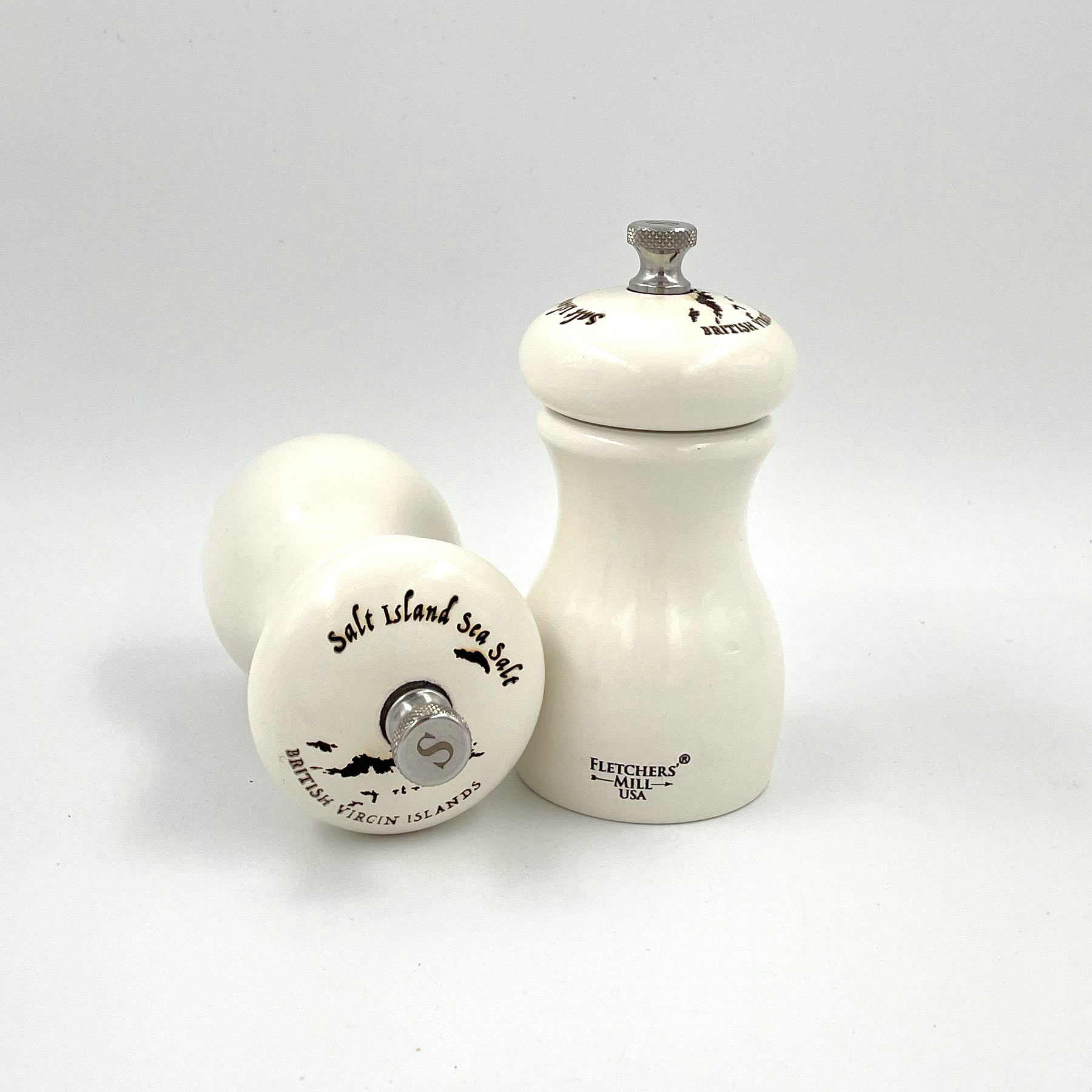 Kitchen Goods - Fletchers Mill 4" Salt Mill - White BVI Sea Salt ...