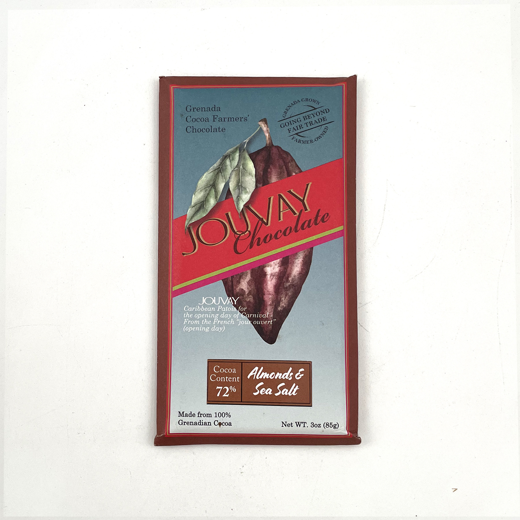 Jouvay Chocolate Bar - Almond & Sea Salt Bar 85% - Nutmeg and Co.