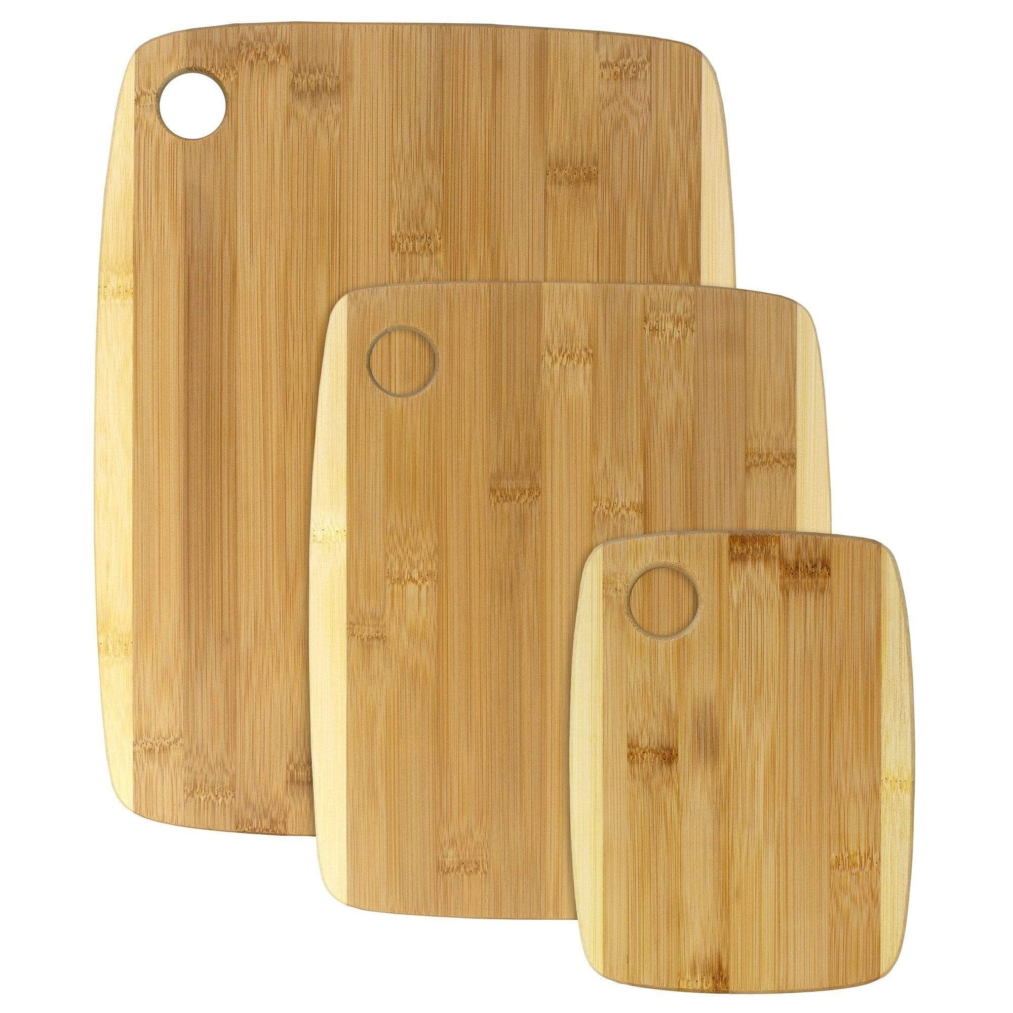 3pc Two-Tone Cutting Board Set - Gift and Gourmet