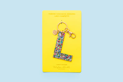 Confetti Letter Keychain - Gift and Gourmet