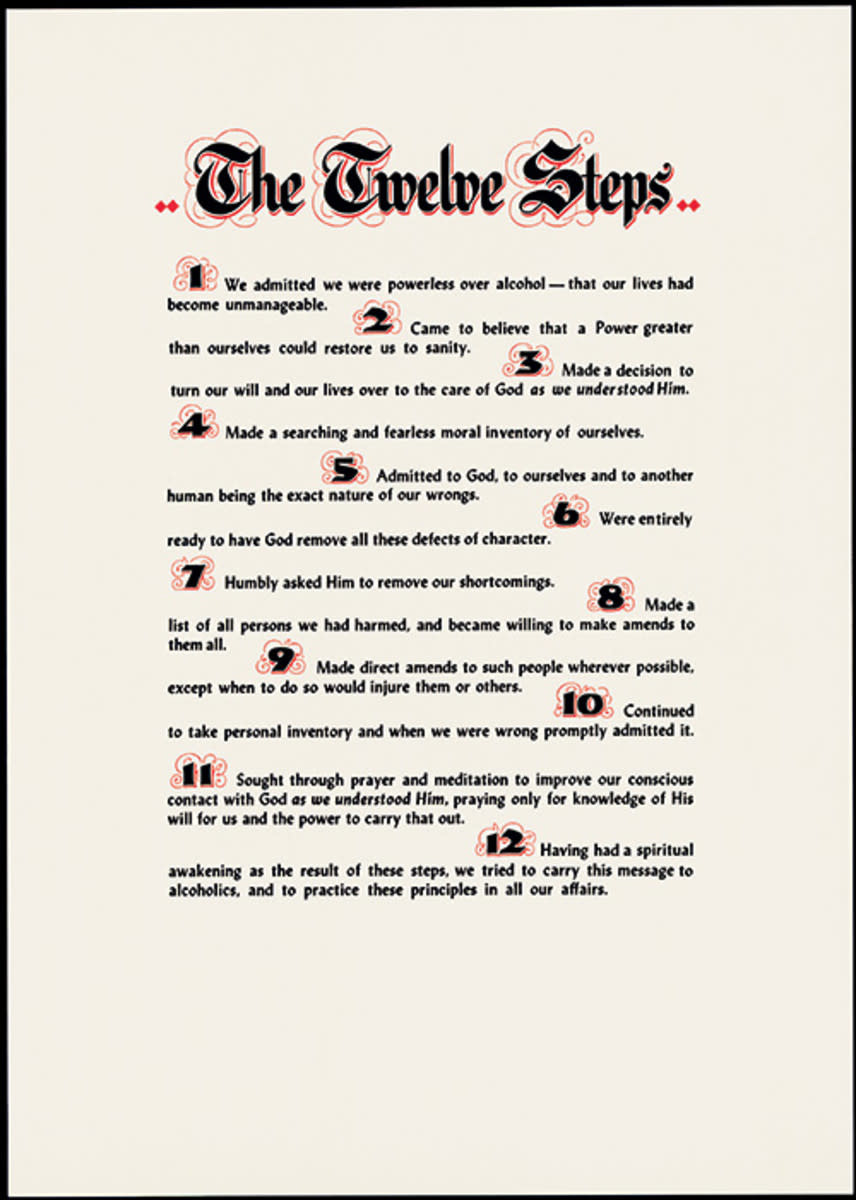 Printable 12 Steps And 12 Traditions