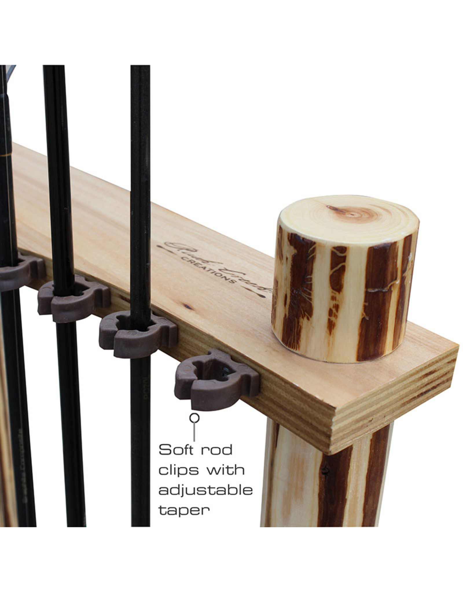 Rush Creek Creations Rustic Series 12 Rod Corner Rack - Tackle Shack