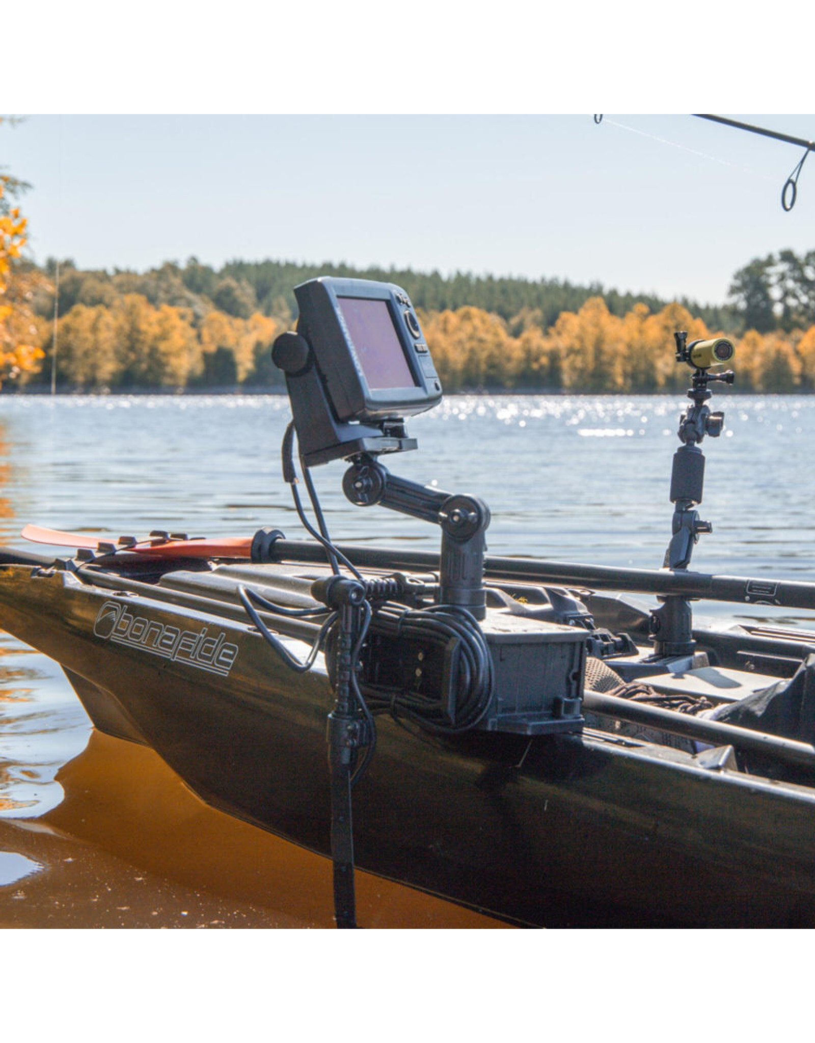YakAttack Rectangular Fish Finder Mount with Track Mounted LockNLoad ...