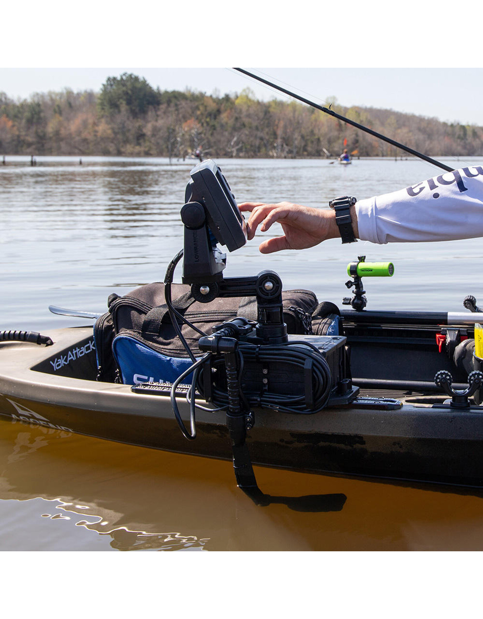 YakAttack Rectangular Fish Finder Mount with Track Mounted LockNLoad ...