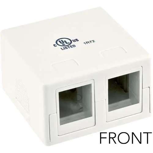 2-Port Keystone Surface Mount Box White - Sight & Sound Fort Frances