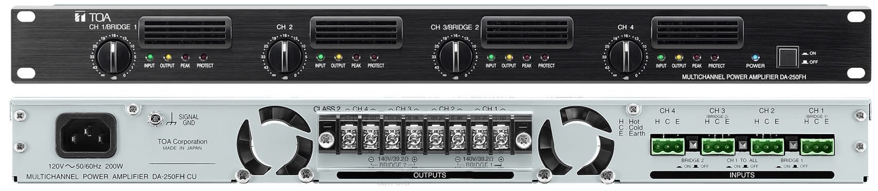 TOA 4-Channel Digital Power Amplifier 250w x 4 (70v) - Sight & Sound ...